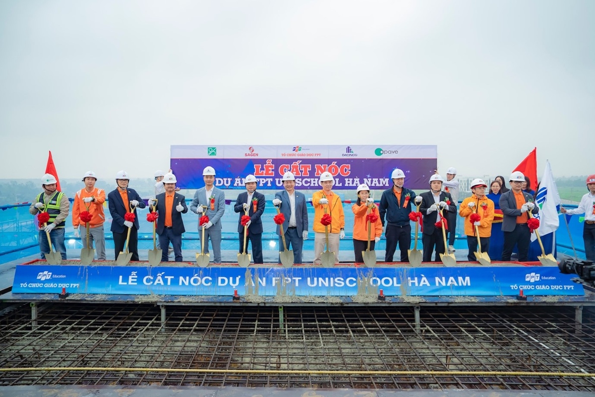 FPT UniSchool Hà Nam cất nóc sau 4 tháng thi công