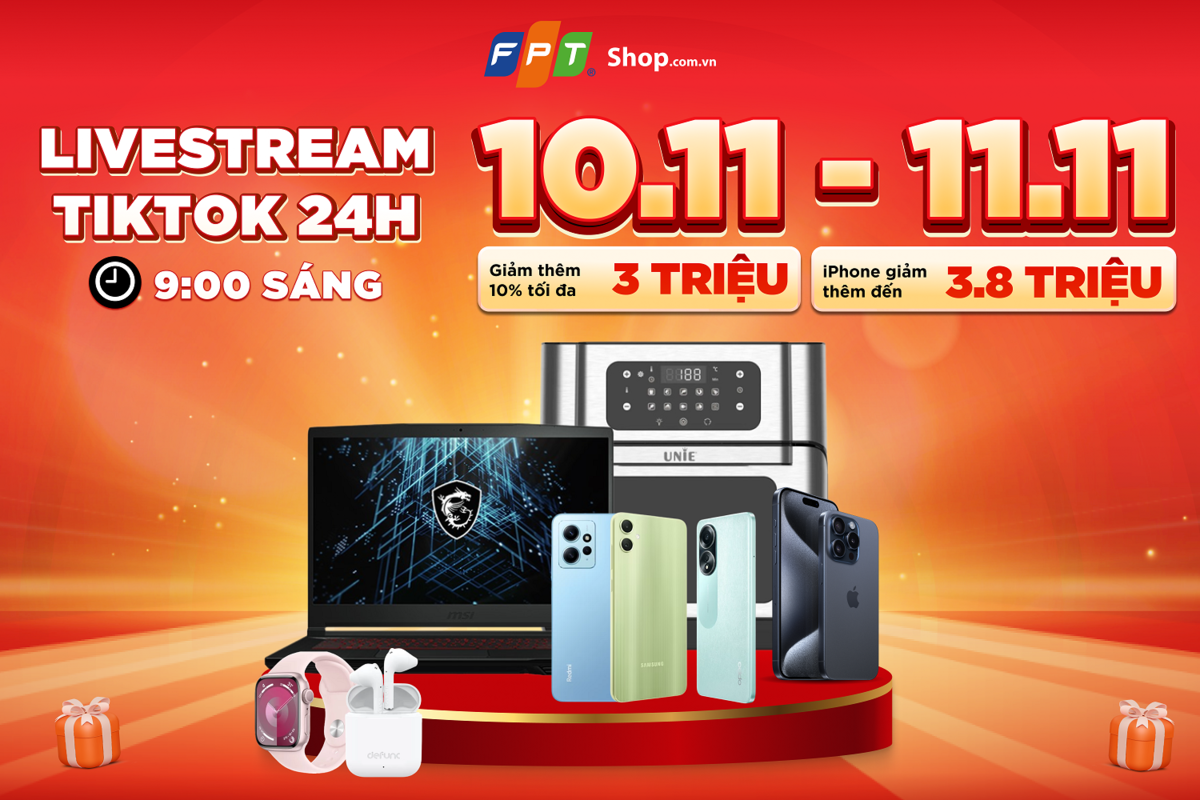 FPT Shop siêu sale 3.000 iPhone 15 series trên TikTok