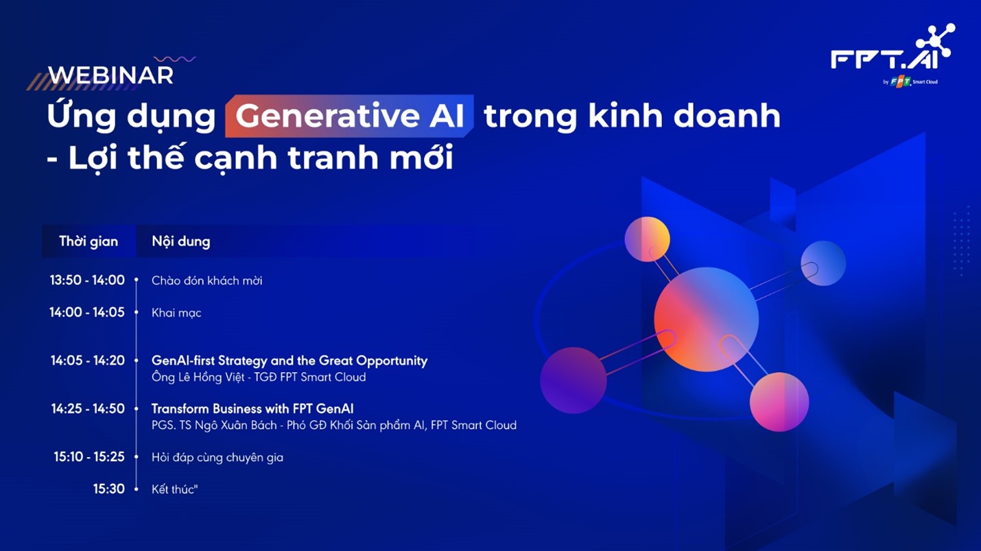 FPT Smart Cloud tổ chức webinar chuyên sâu về Generative AI